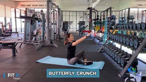 ท่าออกกำลังกาย Butterfly Crunch | วิธีทำท่าออกกำลังกาย Butterfly Crunch ...