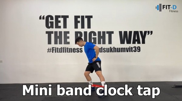 ท่าออกกำลังกาย Mini Band Clock Tap | วิธีทำท่าออกกำลังกาย Mini Band ...
