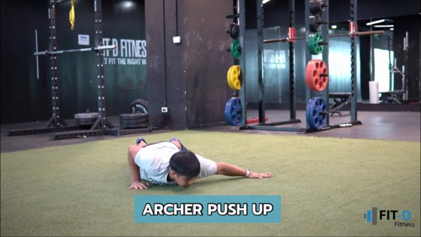 ท่าออกกำลังกาย Archer Push Up | วิธีทำท่าออกกำลังกาย Archer Push Up ...