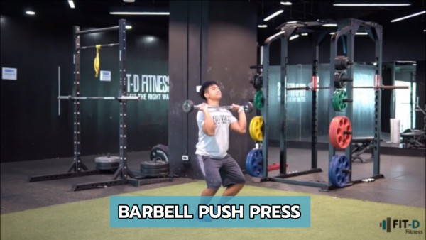 ท่าออกกำลังกาย Barbell Push Press | วิธีทำท่าออกกำลังกาย Barbell Push ...
