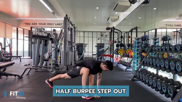 ท่าออกกำลังกาย Half Burpee Step Out | วิธีทำท่าออกกำลังกาย Half Burpee ...