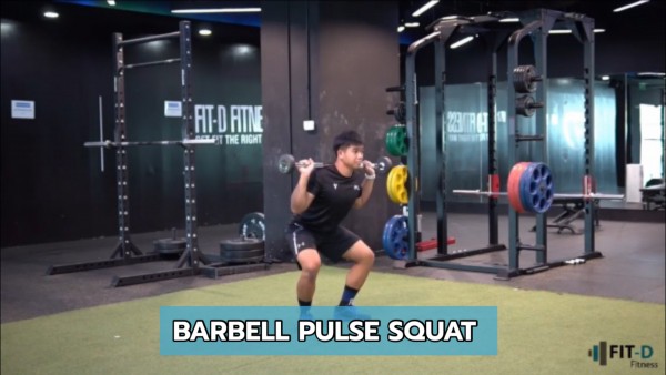 ท่าออกกำลังกาย Barbell Pulse Squat | วิธีทำท่าออกกำลังกาย Barbell Pulse ...