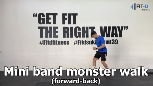 ท่าออกกำลังกาย Mini Band Monster Walk (forward-back) | วิธีทำท่า ...