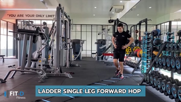 ท่าออกกำลังกาย Ladder Single Leg Forward Hop | วิธีทำท่าออกกำลังกาย ...