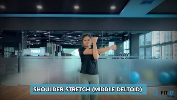 ท่าออกกำลังกาย Shoulder Stretch (Middle Deltoid) | วิธีทำท่าออกกำลังกาย ...