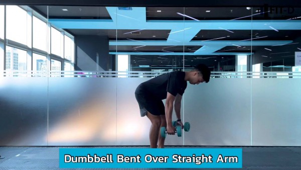 ท่าออกกำลังกาย Dumbbell Bent Over Straight Arm Row | วิธีทำท่า ...