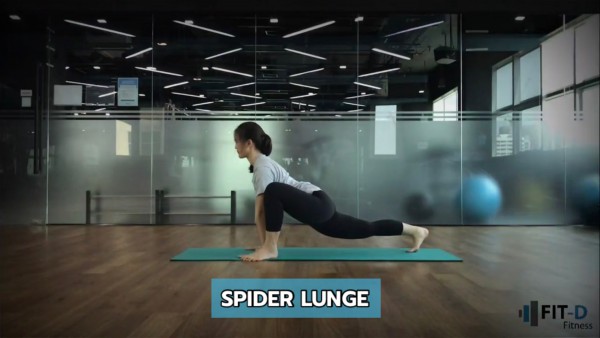 ท่าออกกำลังกาย Spider Lunge | วิธีทำท่าออกกำลังกาย Spider Lunge - Fit-d.com