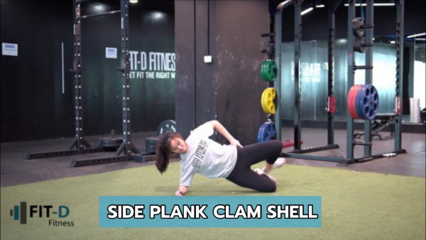 ท่าออกกำลังกาย Side Plank Clam Shell | วิธีทำท่าออกกำลังกาย Side Plank ...