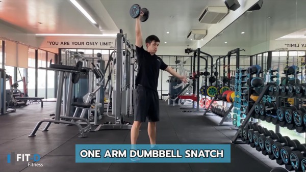 ท่าออกกำลังกาย Dumbbell Single Arm Snatch | วิธีทำท่าออกกำลังกาย ...