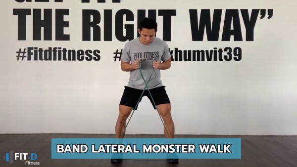 ท่าออกกำลังกาย Strength Band Lateral Monster Walk | วิธีทำท่า ...
