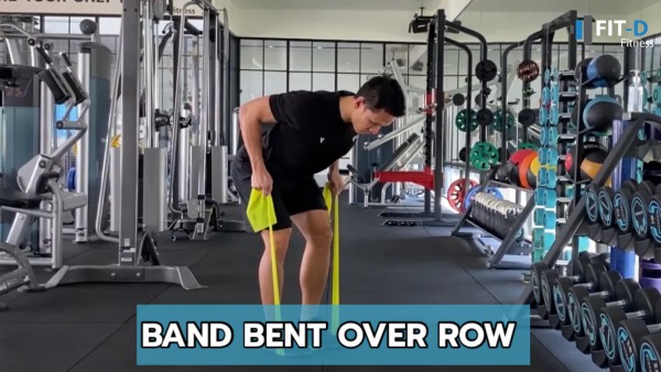ท่าออกกำลังกาย Band Bent Over Row | วิธีทำท่าออกกำลังกาย Band Bent Over ...